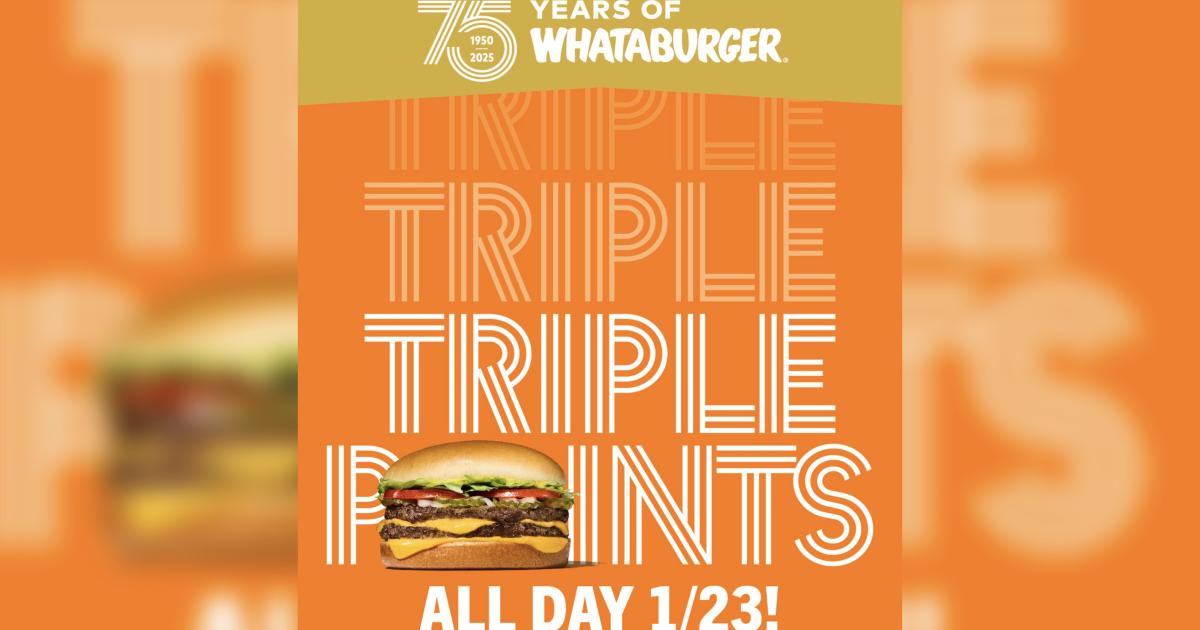 Whataburger Triple Points Day Begins Tomorrow